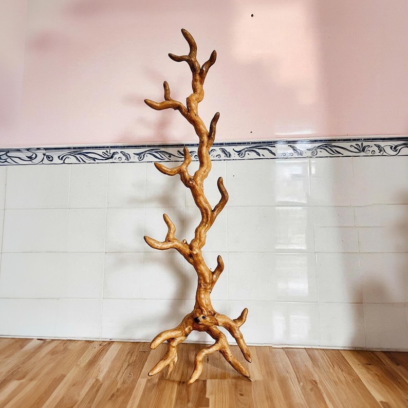 Free Standing Tree Branch Coat Rack Driftwood Coat Hook Hanging Clothes ...