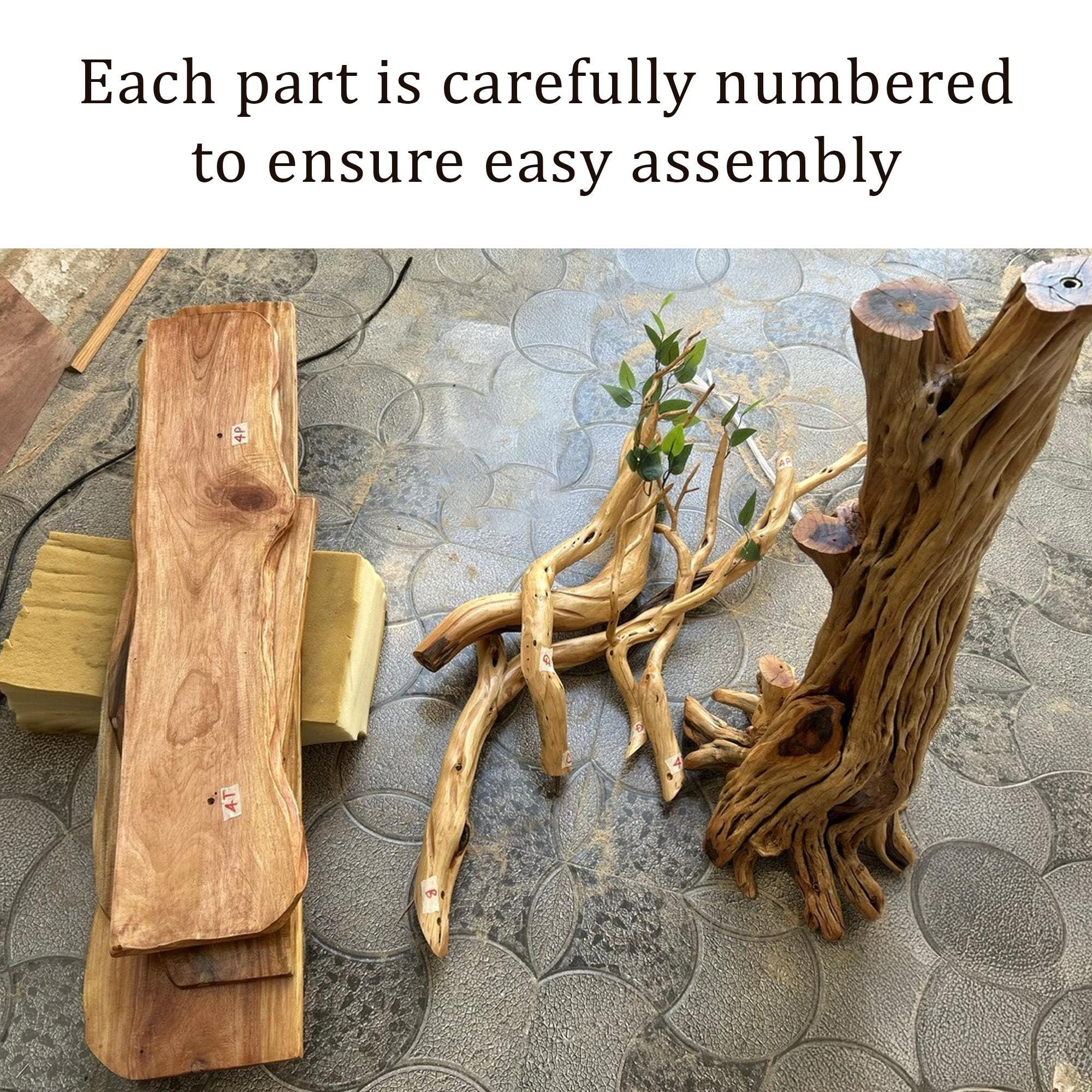 Natural Tree Coat Rack Wall Mount Coat Hook Tree Branch Bookshelf Shoe ...