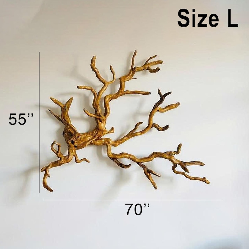 Driftwood Wall Hook Tree Branch Coat Rack Wall Mount Decorative Coat ...