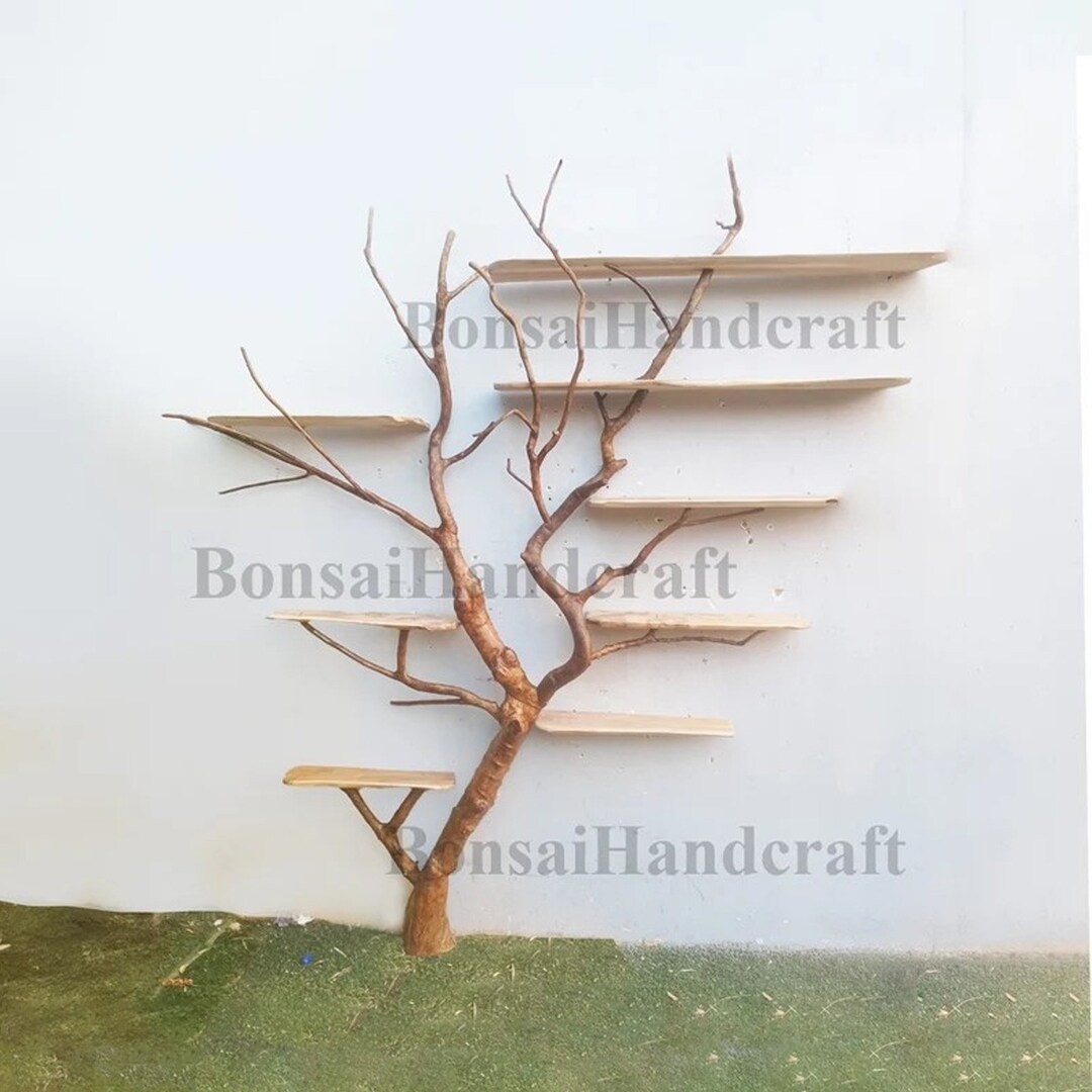 Tree Branches Shelf Floating Shelves Wood Wall Mount Bookshelf Live ...