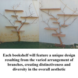 Tree Branch Shelves Live Edge Wall Mount Floating Bookshelf Tree ...