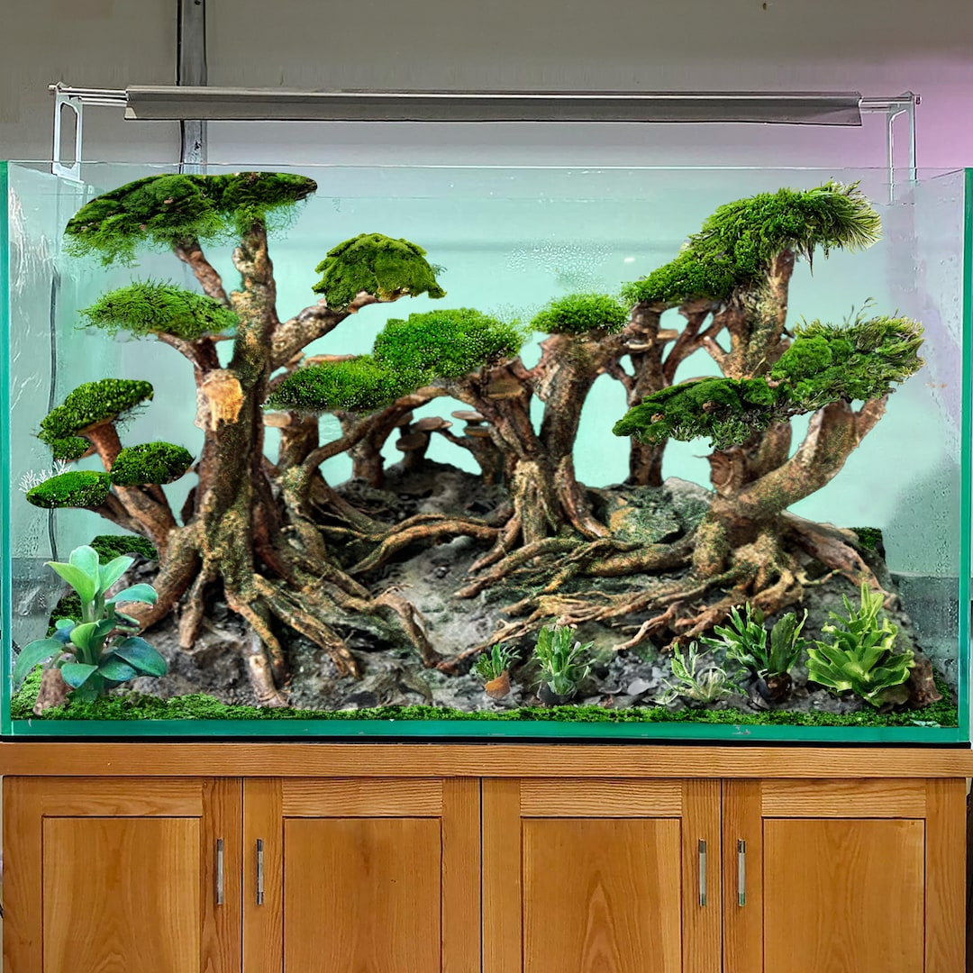 Aquarium Driftwood Bonsai Tree Aquascape Plants for Fish Tank ...