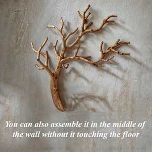 Tree Branch Coat Rack Wall Mount Natural Driftwood Branch Coat Hook ...