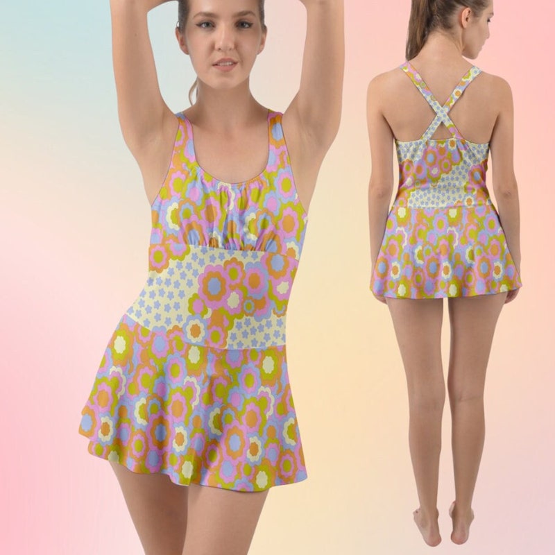 Plus Size Retro Swimwear - Etsy UK
