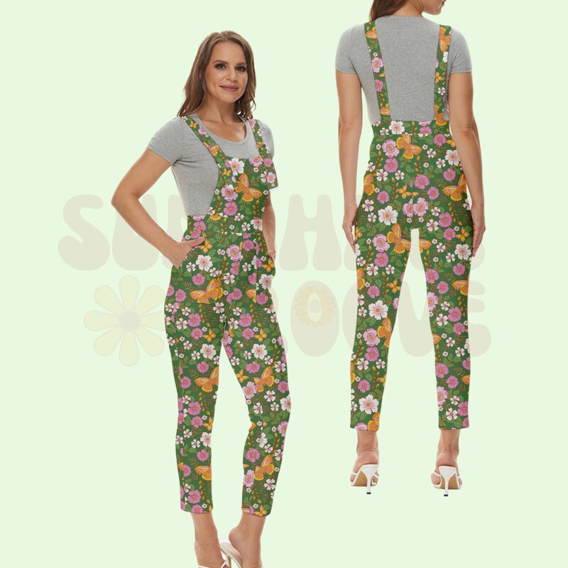 Women Flower Overalls - Etsy