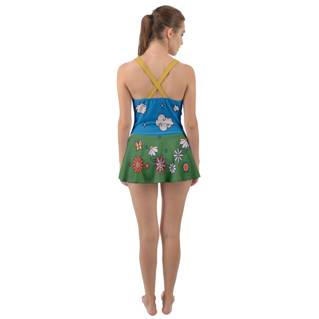 Bright Sunrise Swimsuit Dress Retro 1950s-1960s-1970s Hippie Vintage ...