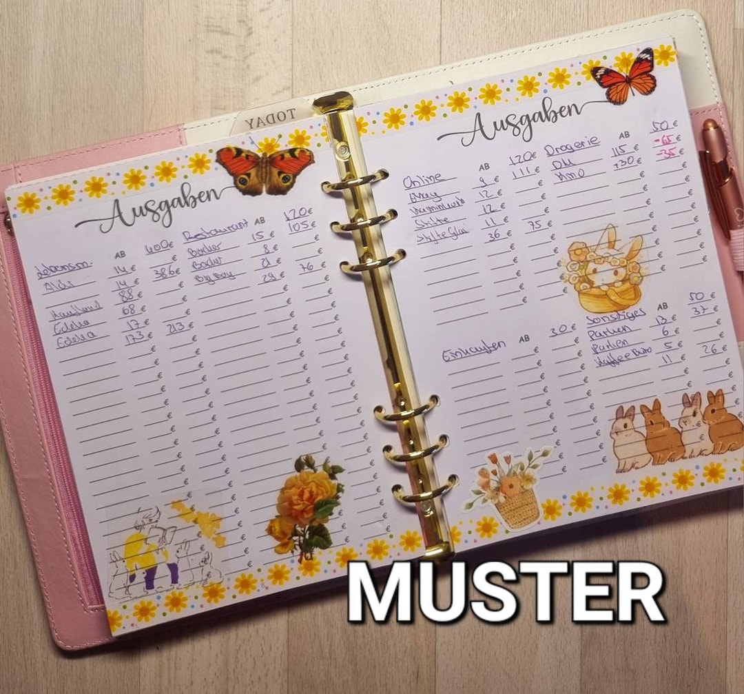 Budgetplaner / Finanzplaner / zum selbst gestalten Umschlagmethode ...