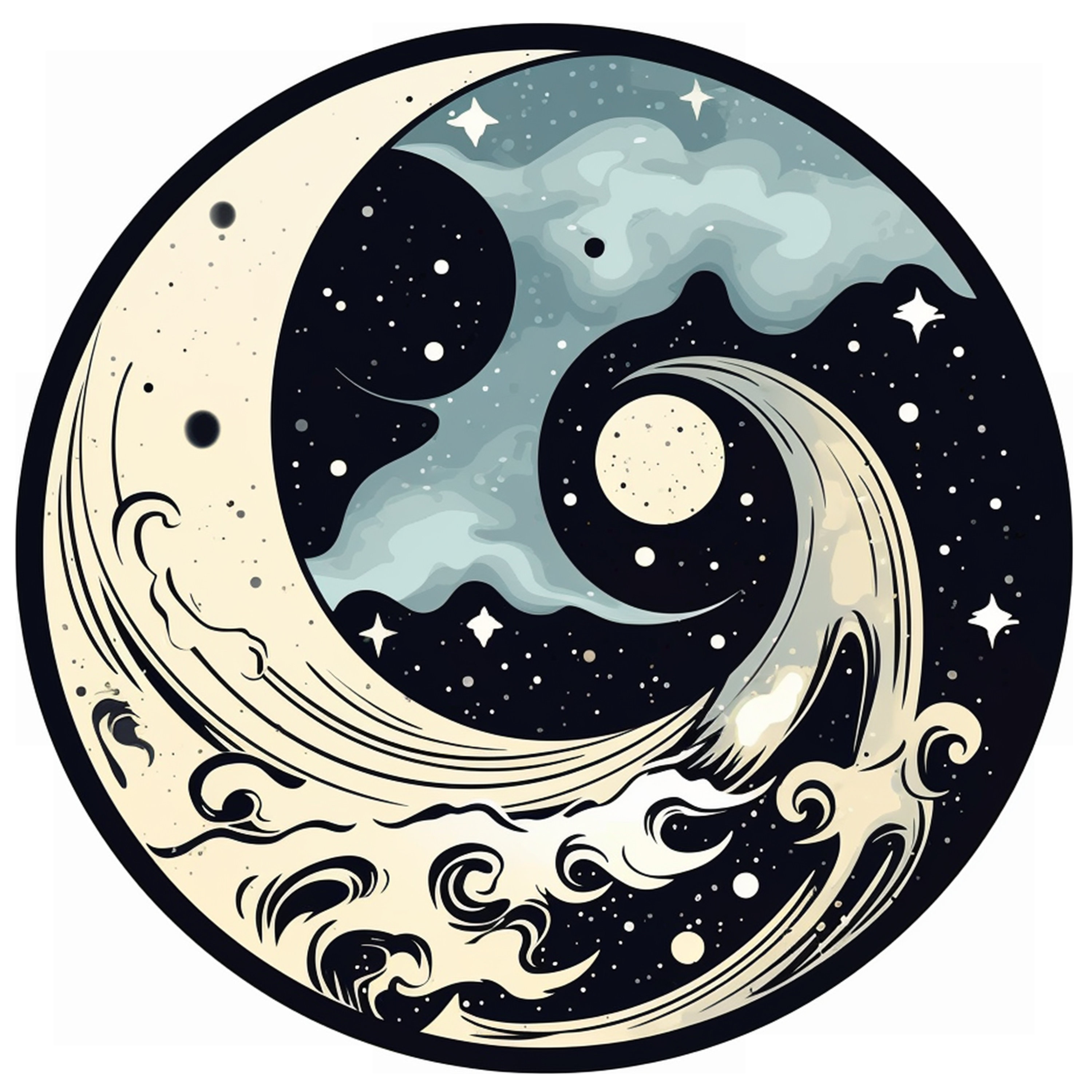 12 Abstract Ying Yang Clip Art, PNG Bundle, Gemini Season, Graphics ...