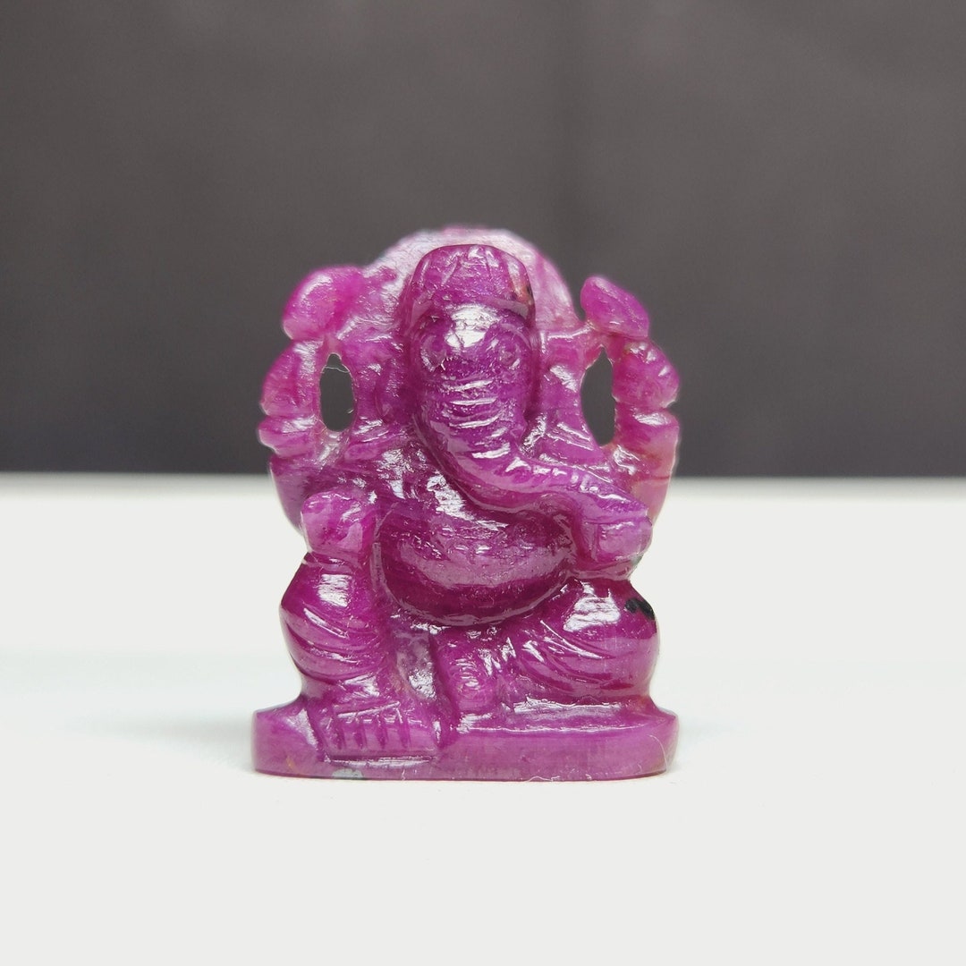 Ruby Ganesha Ruby Carvings Ganesha Statue in Rubydiwali - Etsy