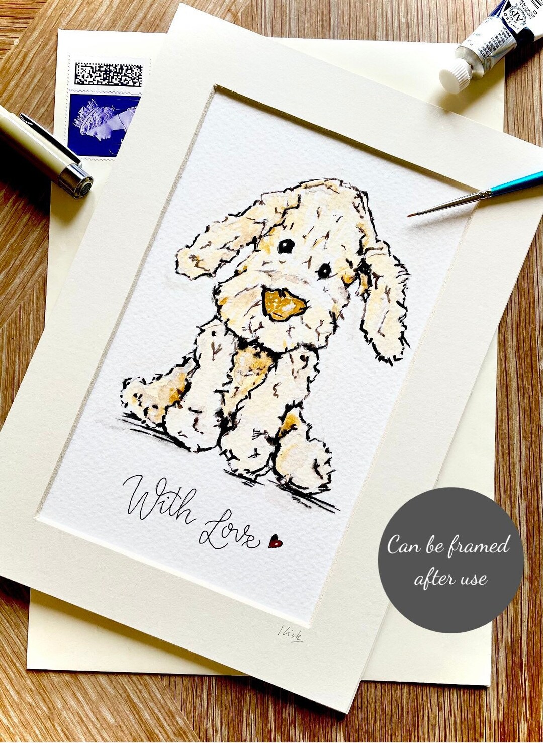 Bespoke Soft Toy Greetings Card, Custom Favourite Toy Portrait ...