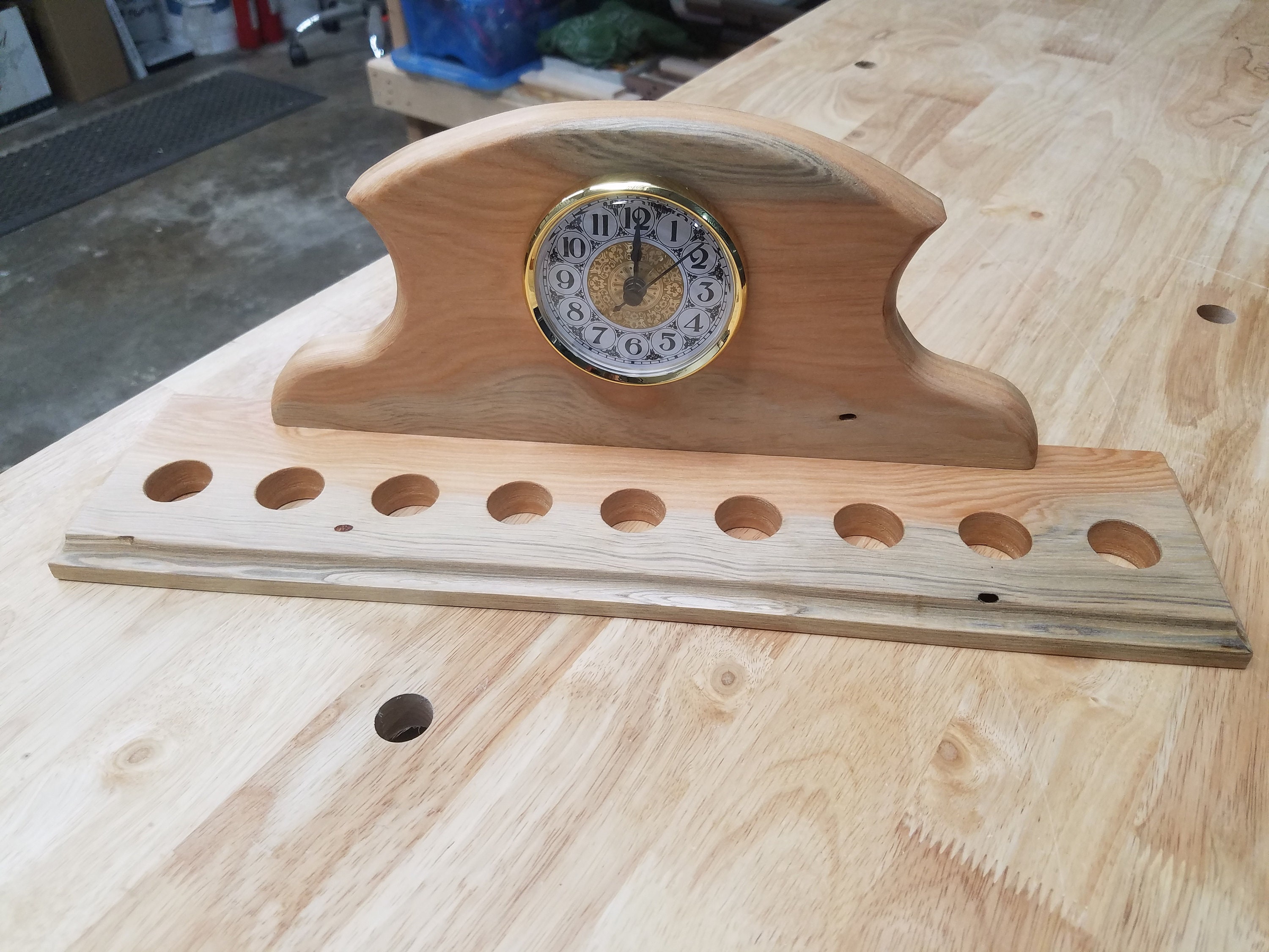 Wall Mount Hanging Tobacco Pipe Rack for 9 Pipes With Clock - Etsy