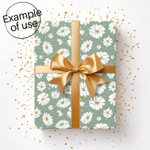 Daisy Flower Green Seamless Pattern | Repeat Pattern |digital Seamless ...