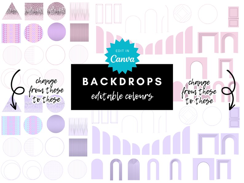 Event Backdrop Mockups Template: Editable Colors (CANVA Digital ...