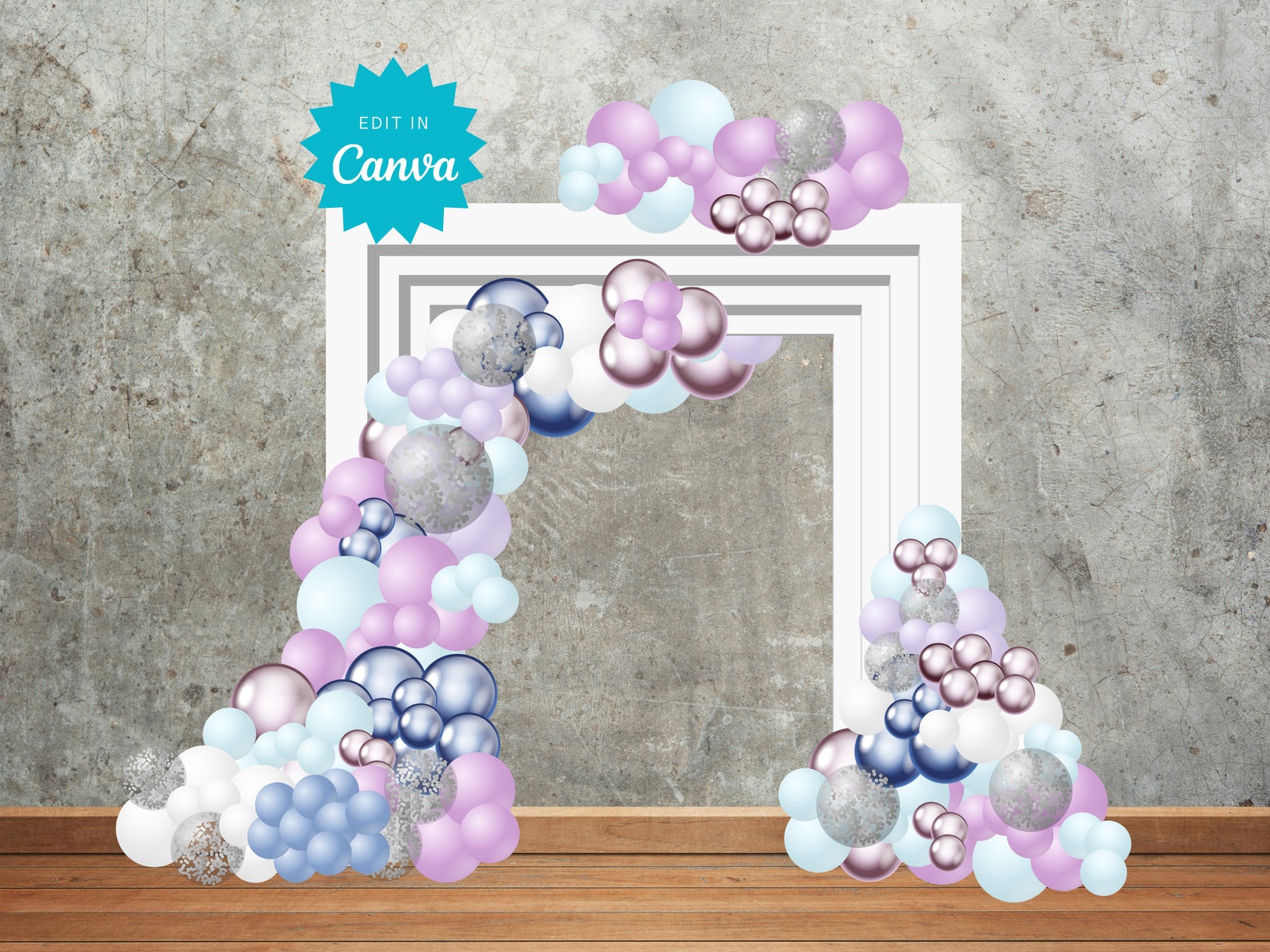 Balloon Clusters SVG Bundle Template Digital Editable - Etsy Canada