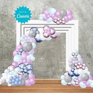 Balloon Clusters SVG Bundle: Editable Colors, Party Decor Mockups ...