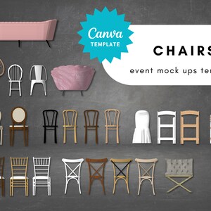 Event Chairs Mockup Bundle: Canva Template (digital Download) - Etsy