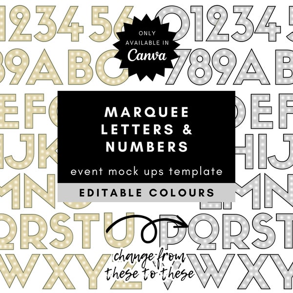 Marquee Numbers - Etsy
