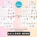 Balloon Menu Template for Balloon Business With Editable Colour ...