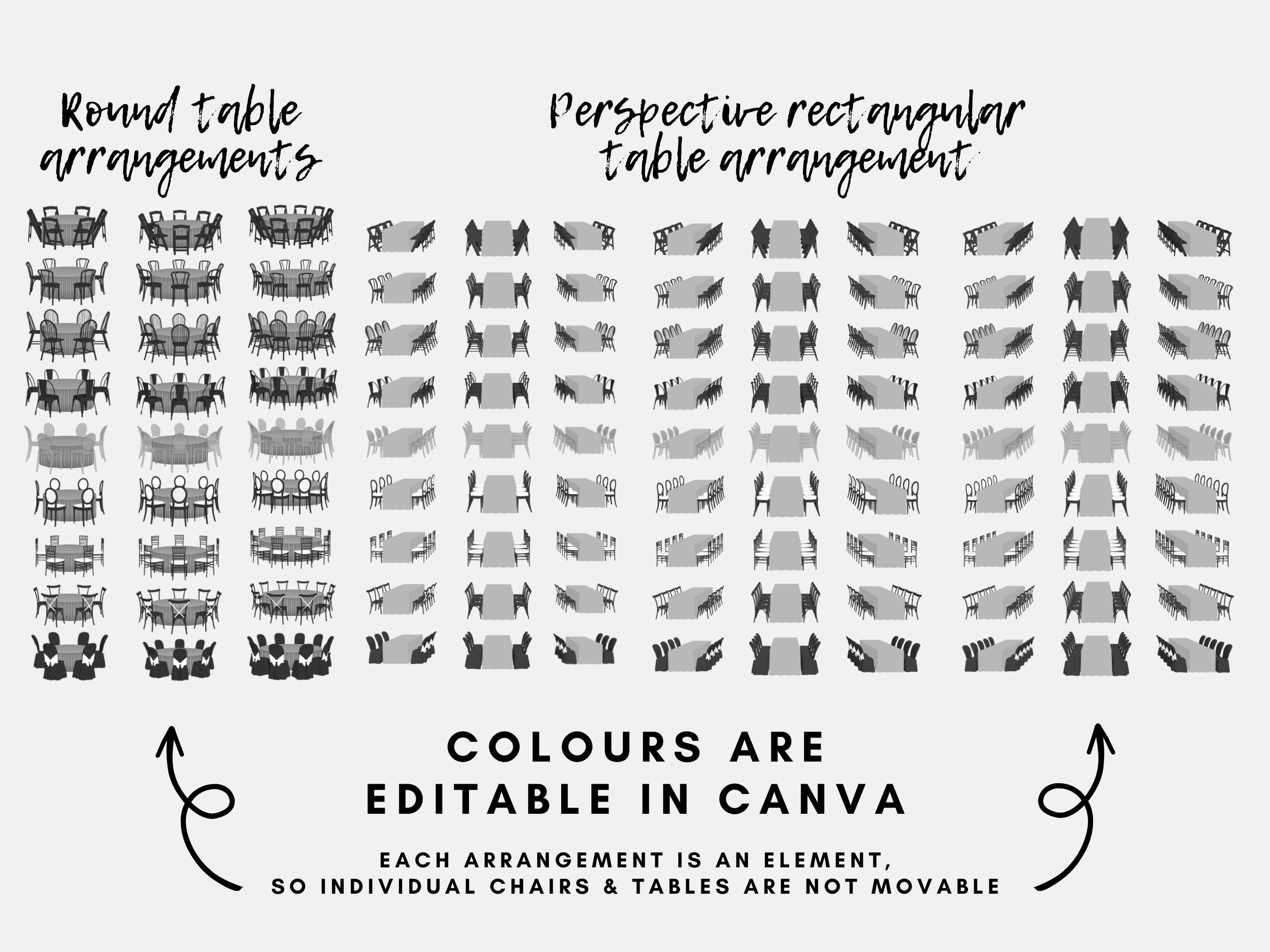 Event Mockups Mega Bundle Template, Dining Table and Chairs, Balloon ...