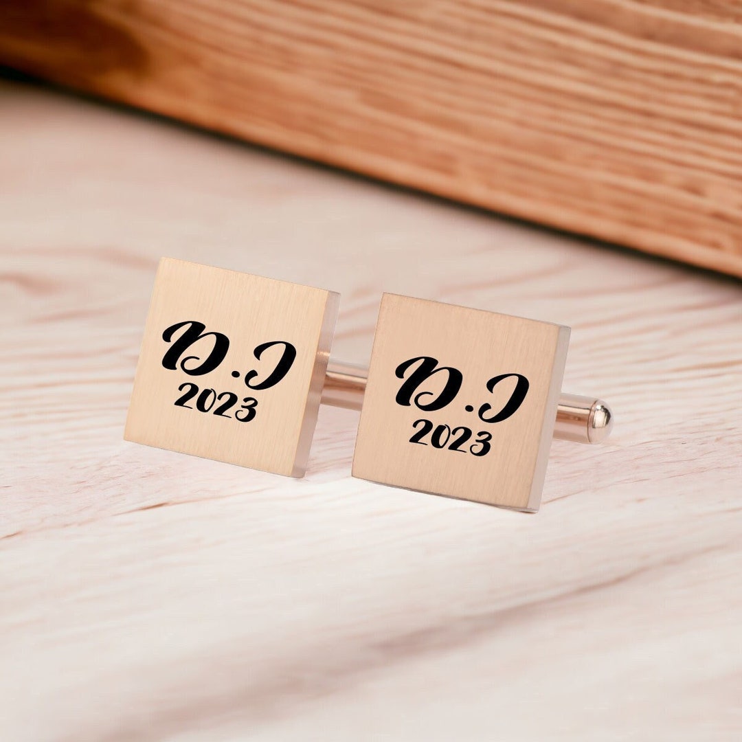 Personalized Engraved Memorial Cufflinks/ Custom Handmade Father of the Bride Gift/ Wedding ...