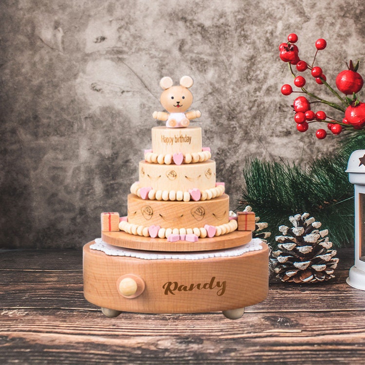 Personalized Engraved Wooden Music Box, Handmade Carousel Music Box ...