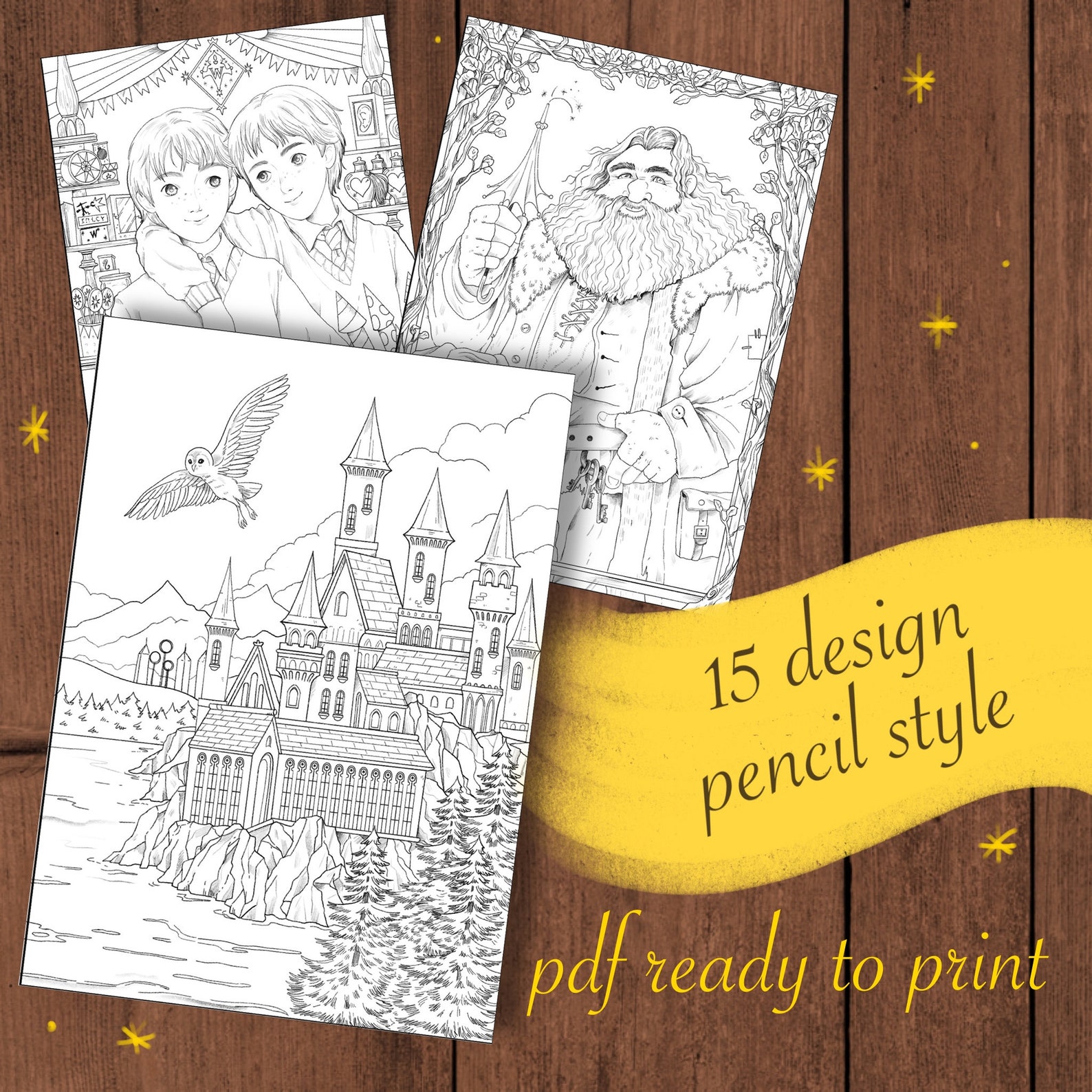 Magic School PDF Printable COLORING PAGE - Etsy