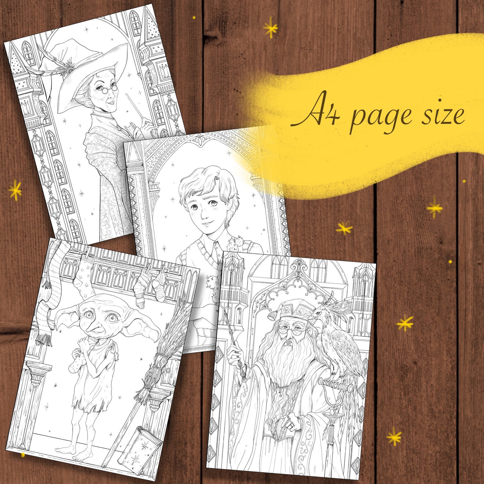Magic School PDF Printable COLORING PAGE - Etsy