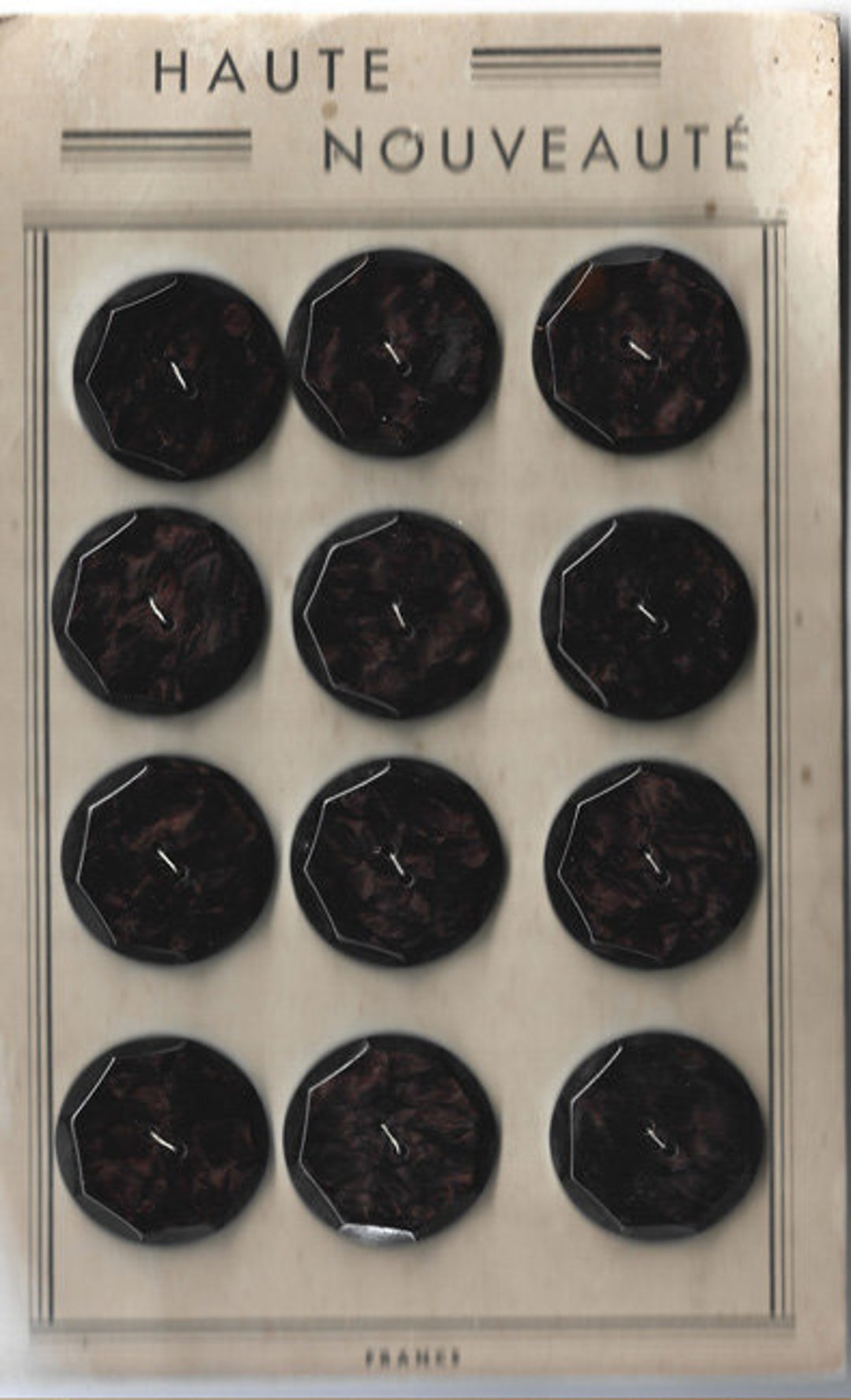 Card With 12 Old New Bakelite Buttons - Etsy