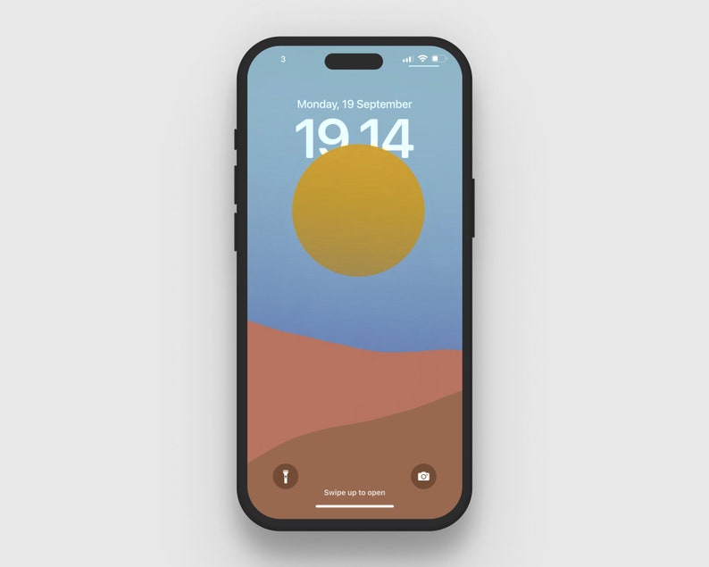 IPhone Depth Effect Wallpaper (minimalistic Sunset Art for Ios16) - Etsy