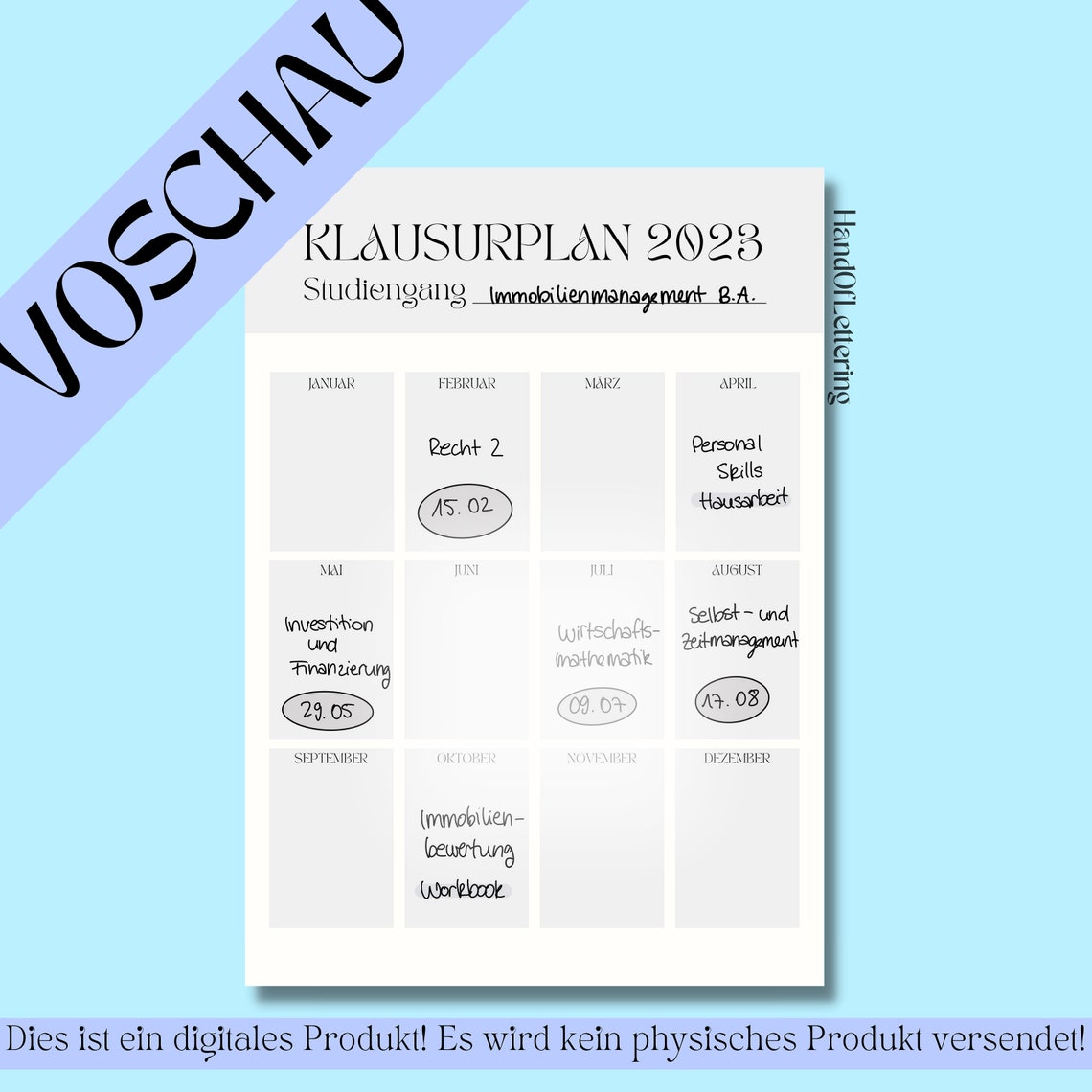 EXAM SCHEDULE 2023 Printable Digital Good Notes - Etsy