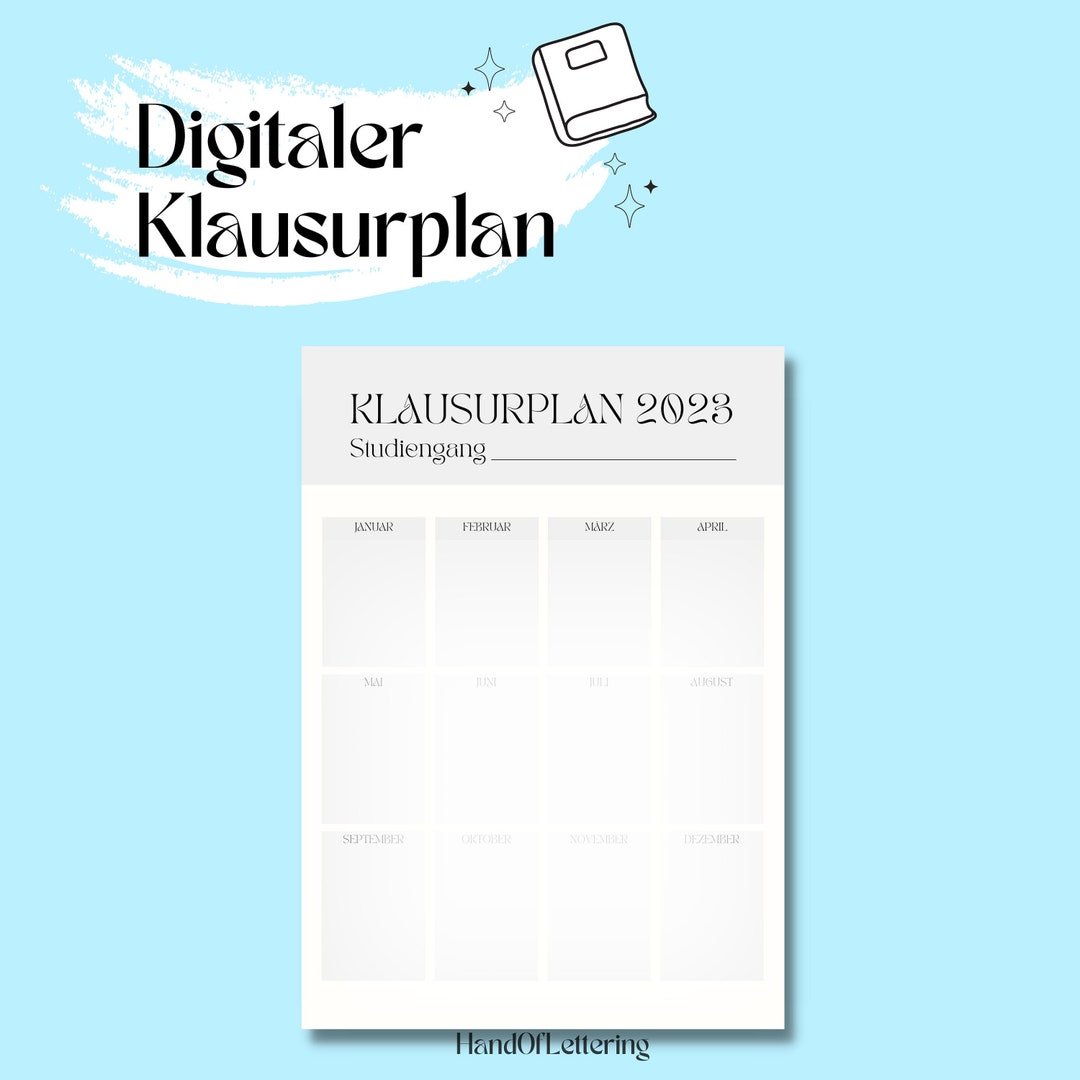 EXAM SCHEDULE 2023 Printable Digital Good Notes - Etsy