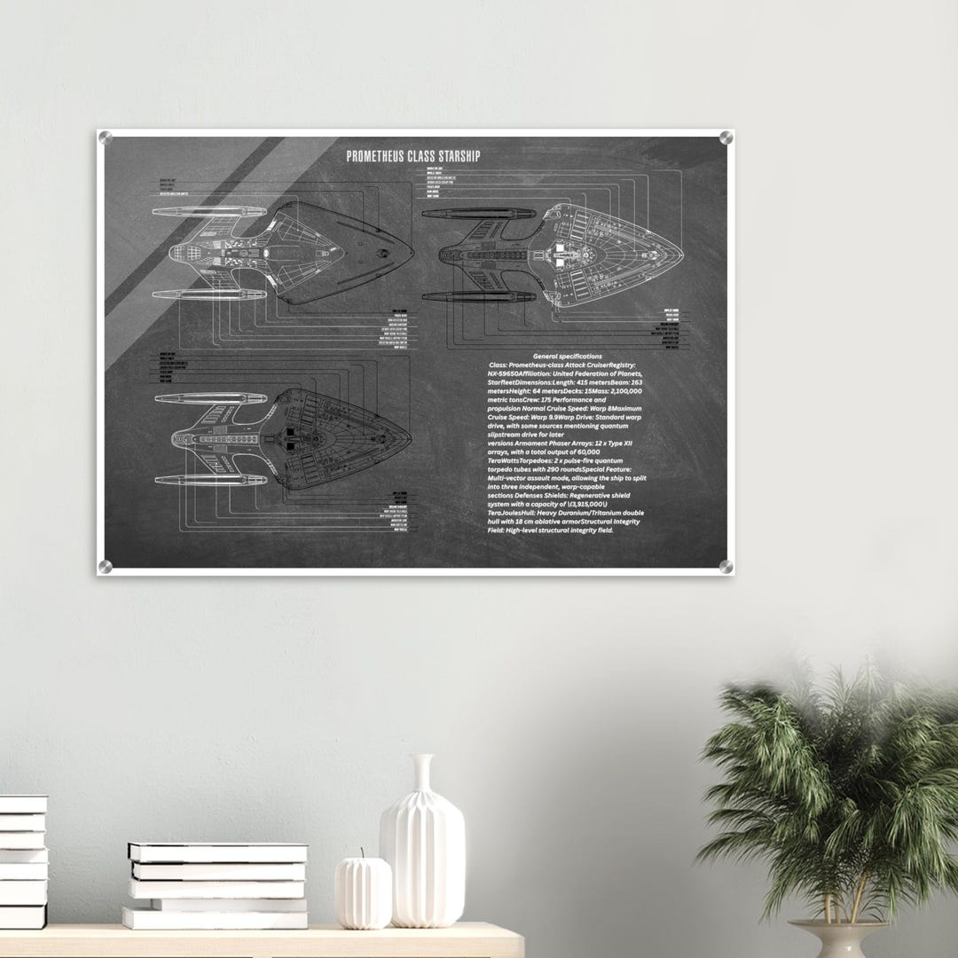 Star Trek USS Prometheus Acrylic Print - Sci-fi Starship Wall Art - Etsy