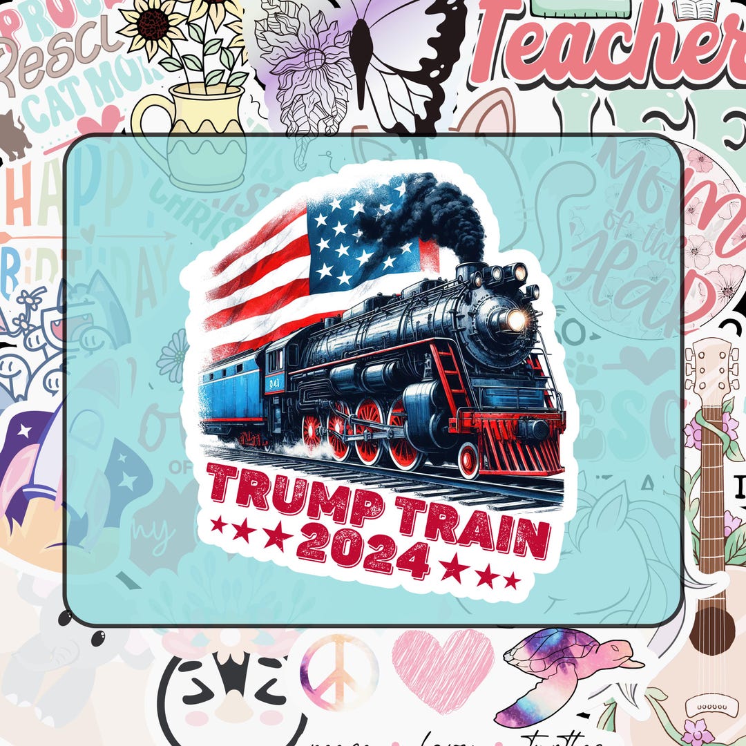 2024 Trump Train Sticker, Vance, Election, MAGA, Republican, Window ...