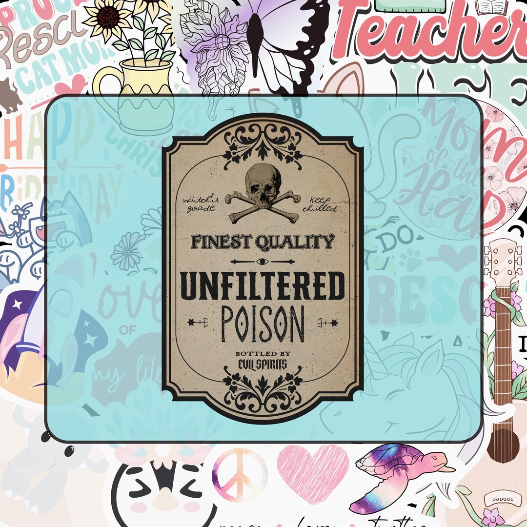 Halloween Potion Bottle Wine Label Sticker Decal, Finest Quality ...