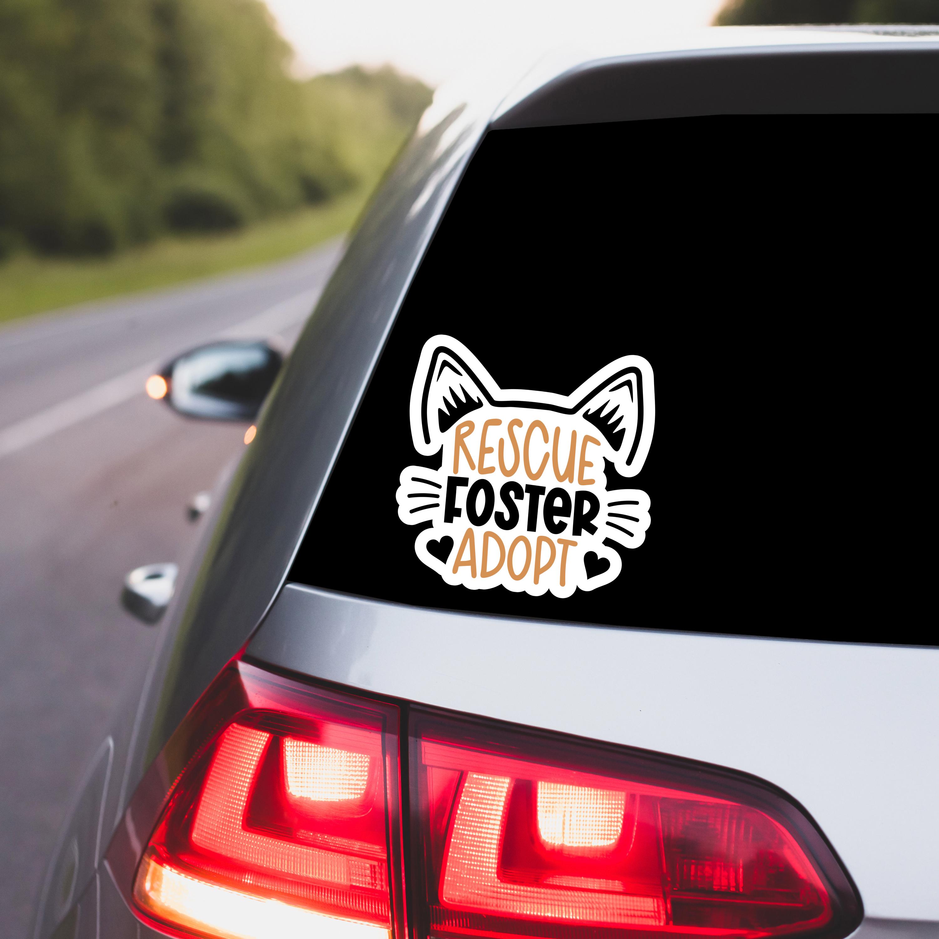 Cat Rescue Foster Adopt Sticker, Cat Advocate Decal, Pet Rescue Sticker ...
