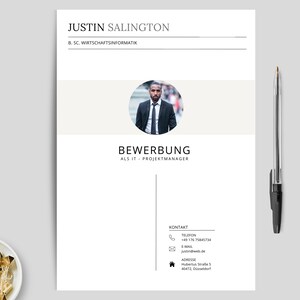 Application Template German Modern Canva - Etsy