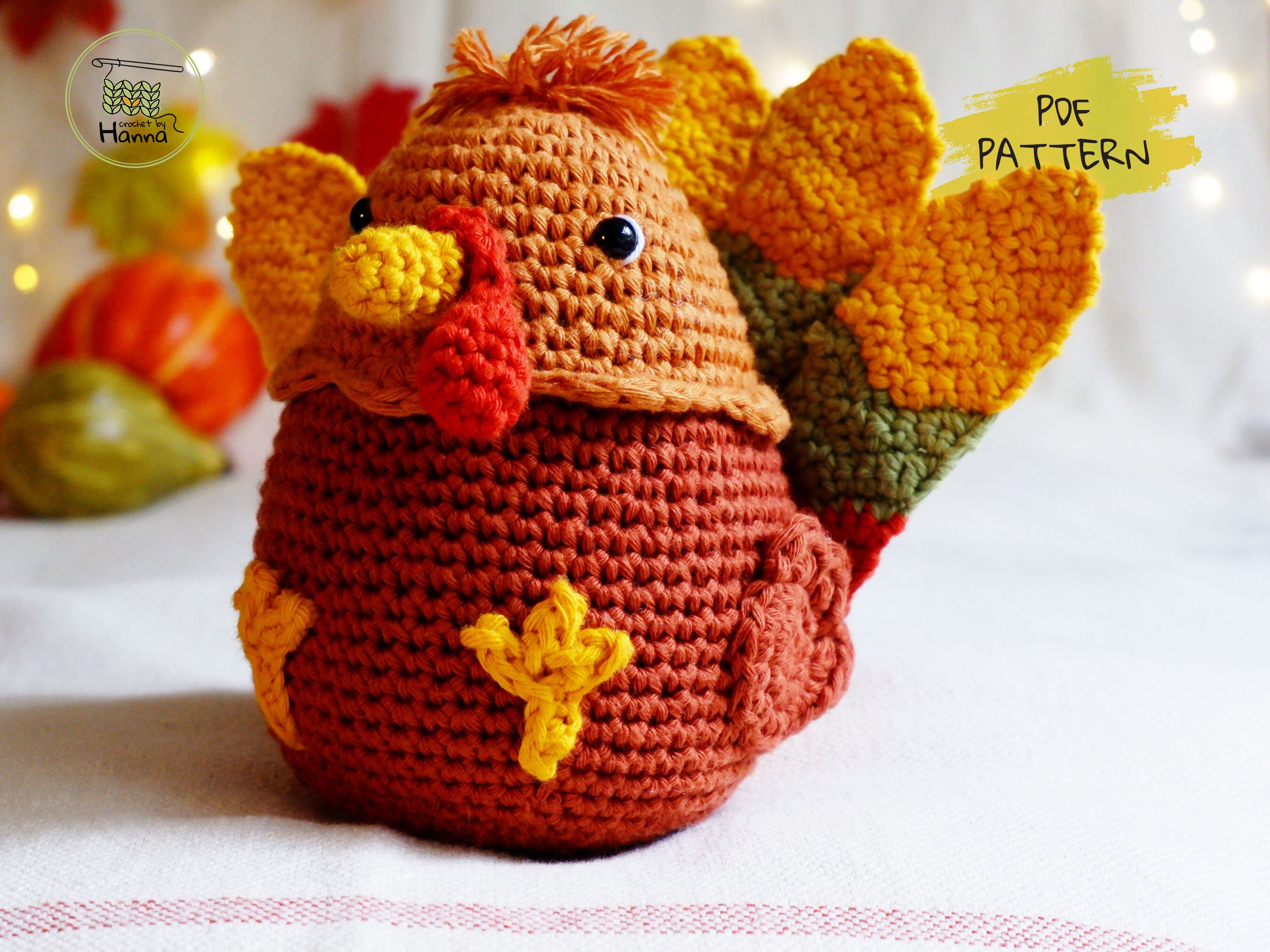 Crochet Pattern Chubby Turkey, Crochet Amigurumi, Chubby Pettingzoo ...