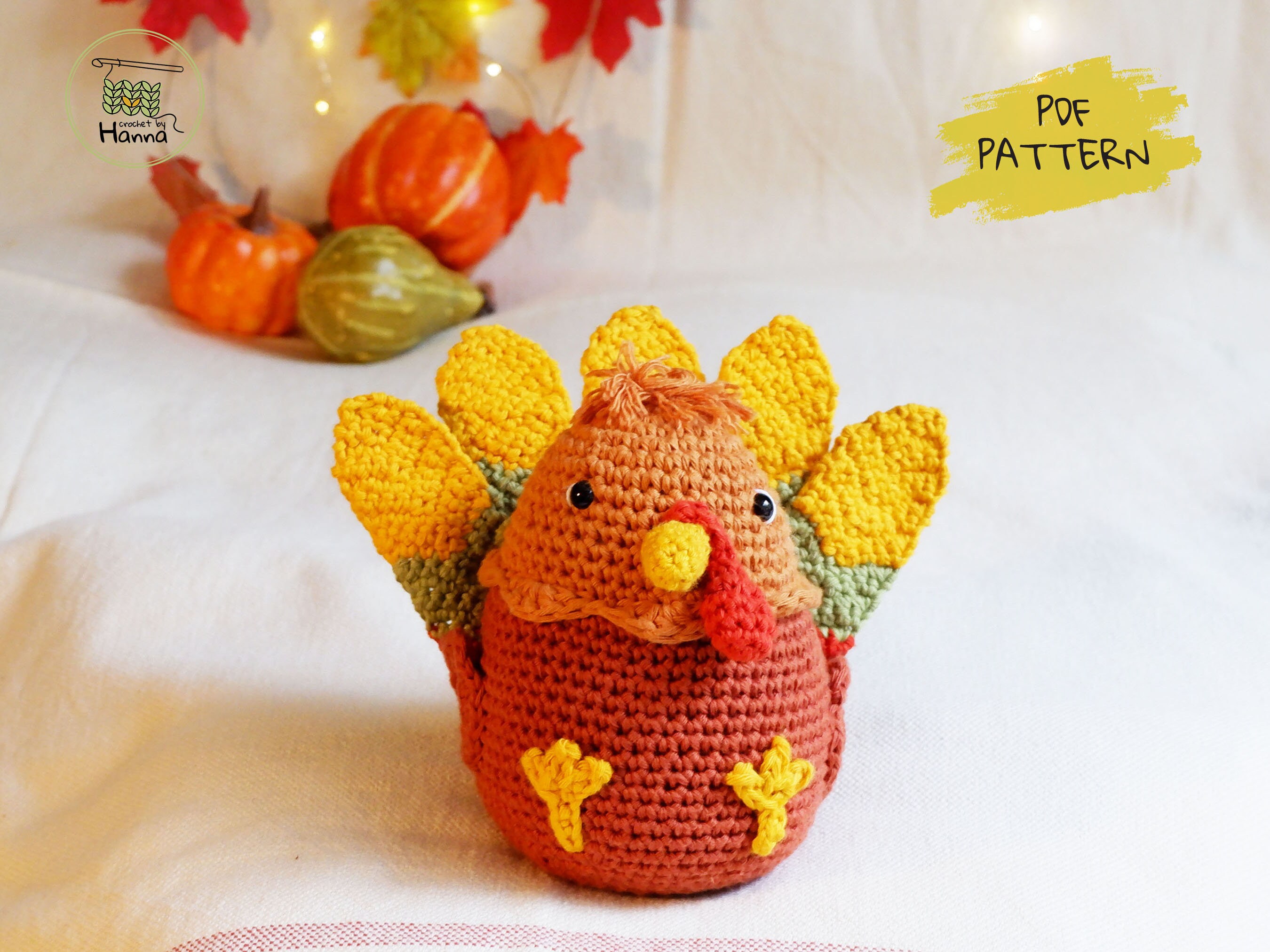 Crochet Pattern Chubby Turkey, Crochet Amigurumi, Chubby Pettingzoo ...