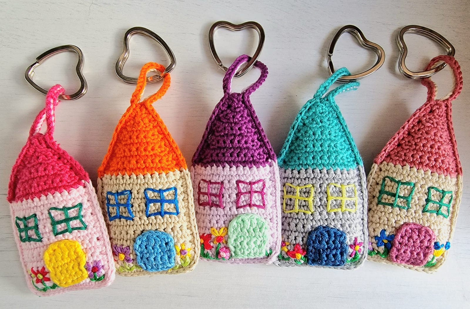 Knitted Keychain House - Etsy