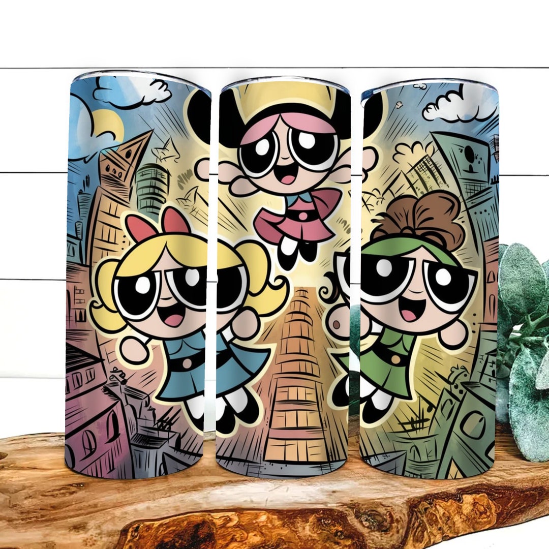 Powerpuff Girls Tumbler Wrap 90s Tumbler Wrap Cartoon Sublimation ...