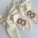 Custom Initial Letter Hand Embroidered Hair Bow.bows for Girls,children ...