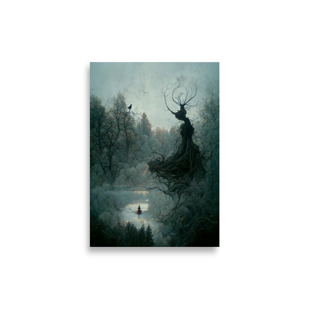 Haunting Stag Spirit Downloadable Wall Art, Witch Aesthetic Printable ...