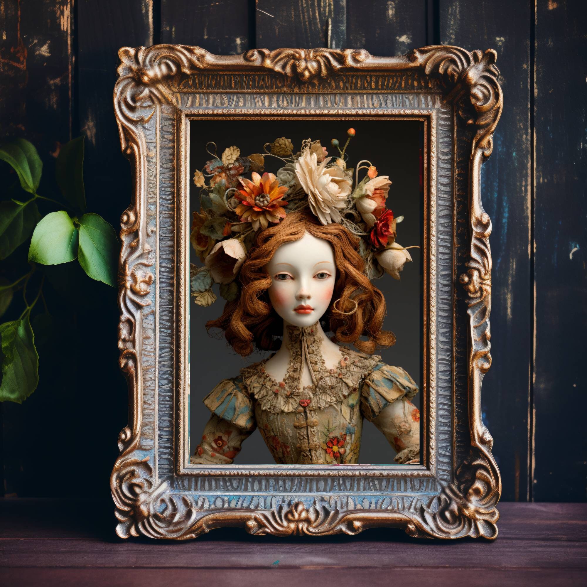 Rococo Porcelain Doll Marie Antoinette Download Printable Wall Art ...