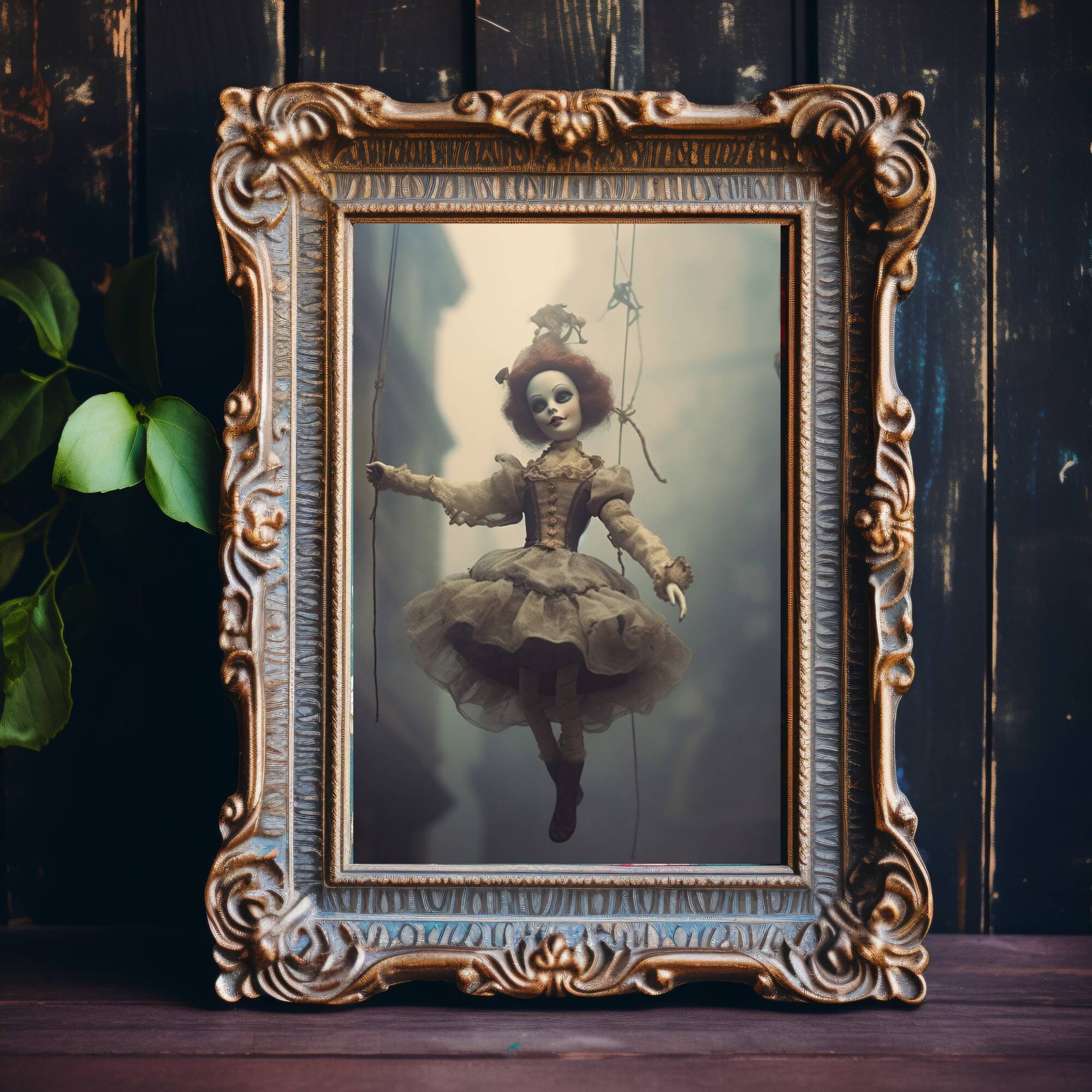 Creepy Clown Puppet Photography Wall Art Download Printable Vintage Art ...