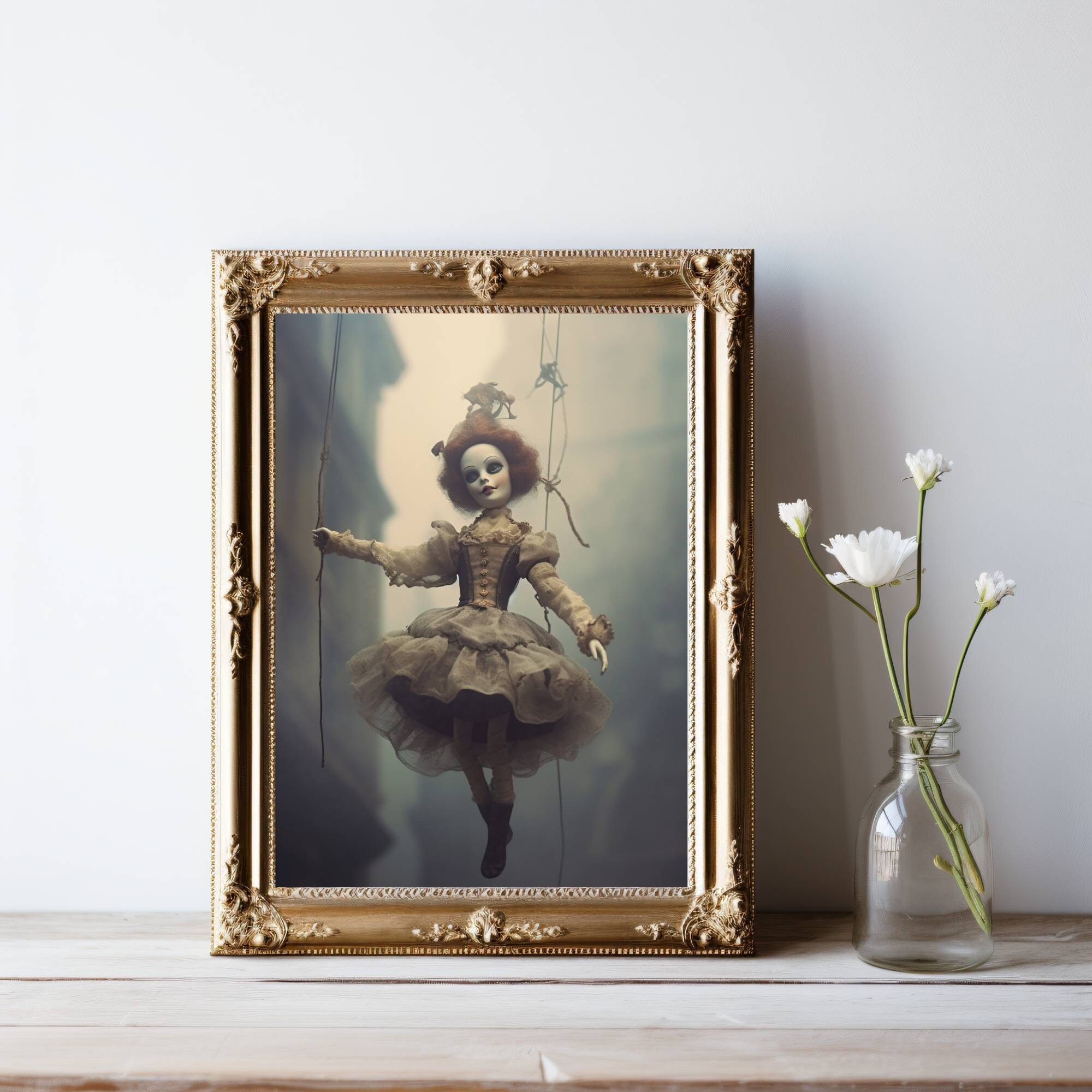 Creepy Clown Puppet Photography Wall Art Download Printable Vintage Art ...