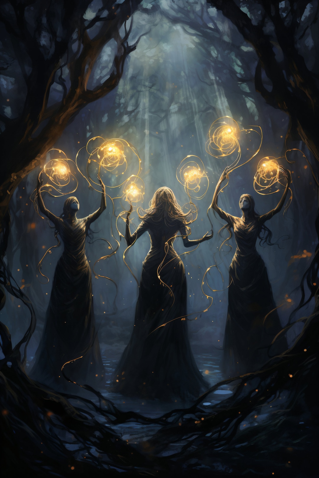 Coven of Dancing Forest Witches Download Printable Wall Art - Etsy