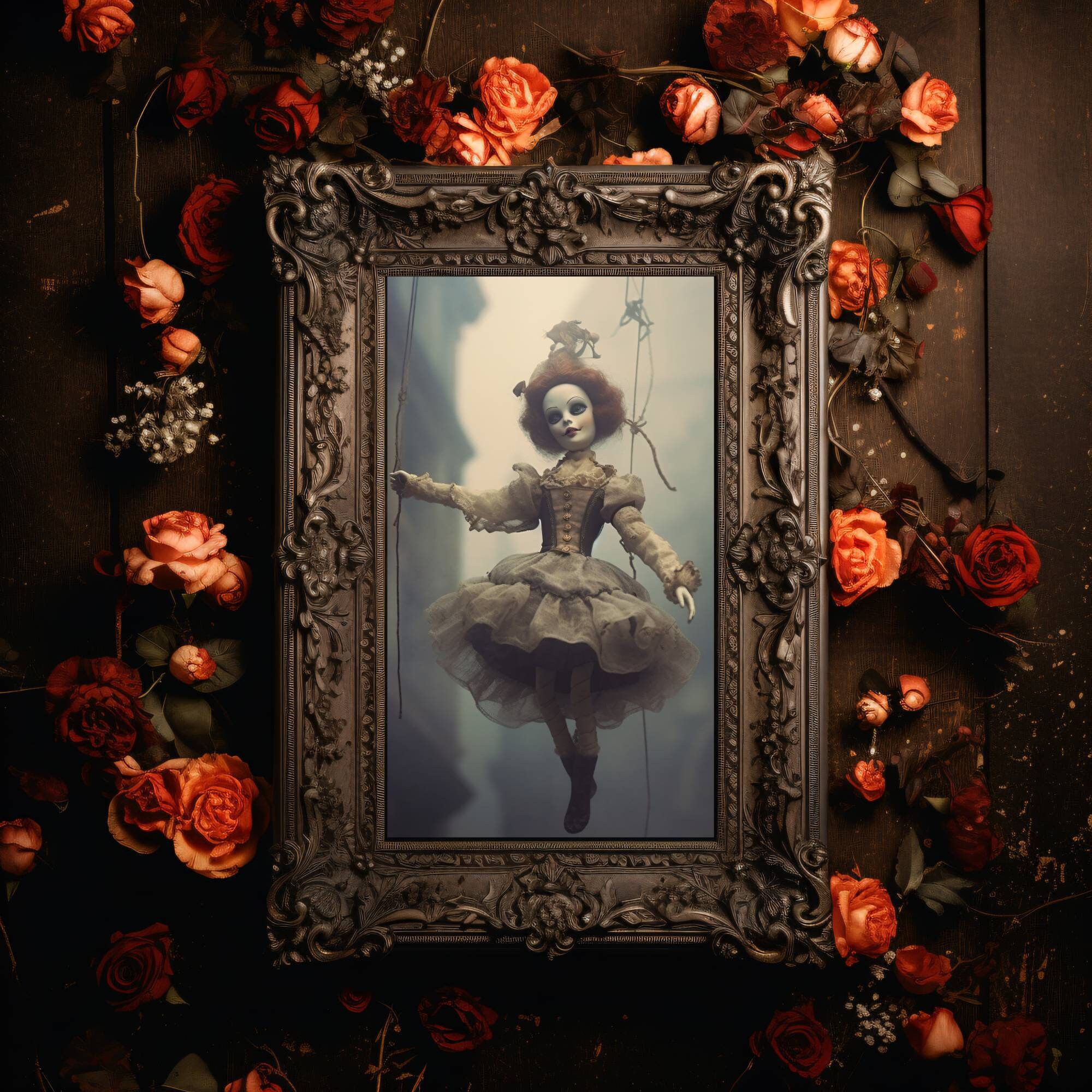 Creepy Clown Puppet Photography Wall Art Download Printable Vintage Art ...