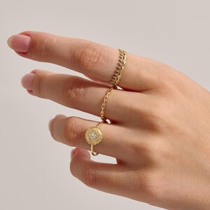 Ultra Thin Bumpy Ring 14k 10k 18k Solid Gold Stacking Wedding Band Simple Slim Stackable Womens ...