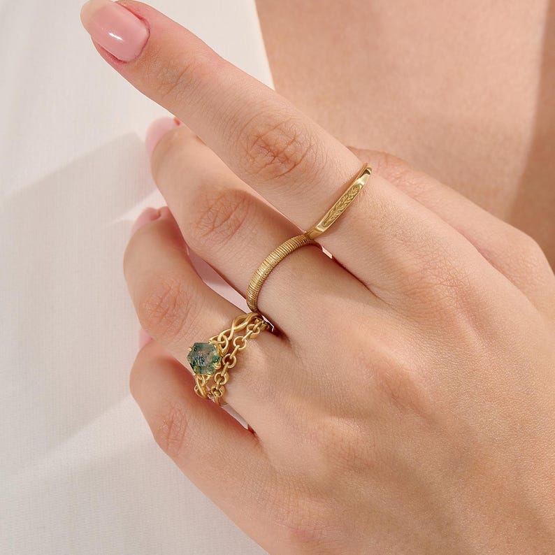 14K Solid Gold Bar Signet Ring – Minimal Slim Stacking Band - Etsy Canada