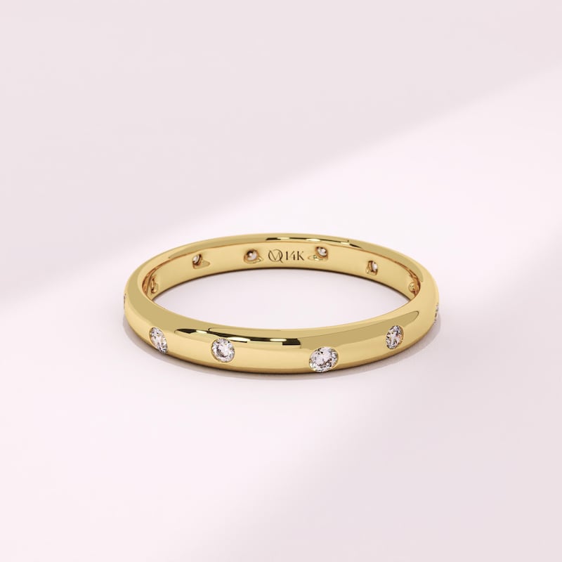 Bezel Set Scattered Ring - Etsy